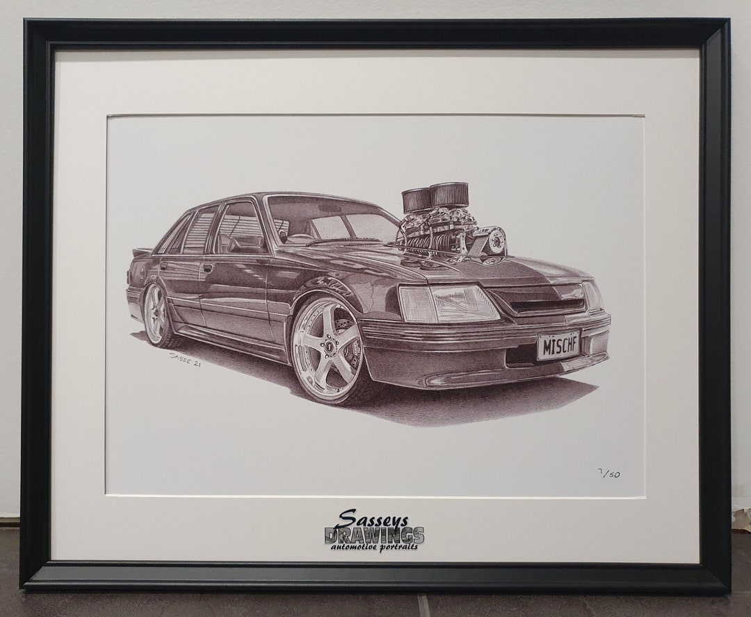 Framed Holden VK Commodore MISCHF Street Machine A3 Print off Original ...