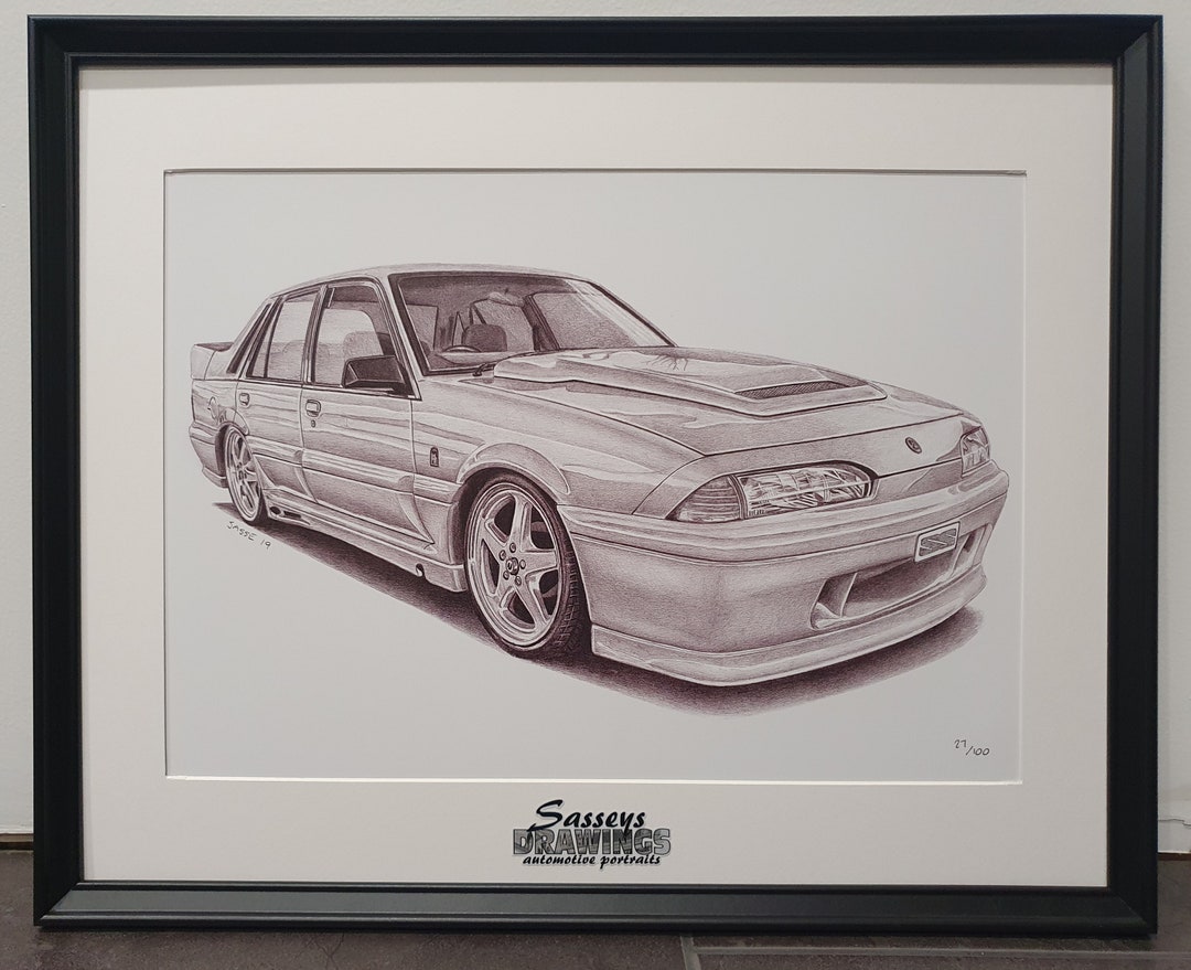 Framed Holden VL Commodore SS Group A Walkinshaw A3 Print off Original ...