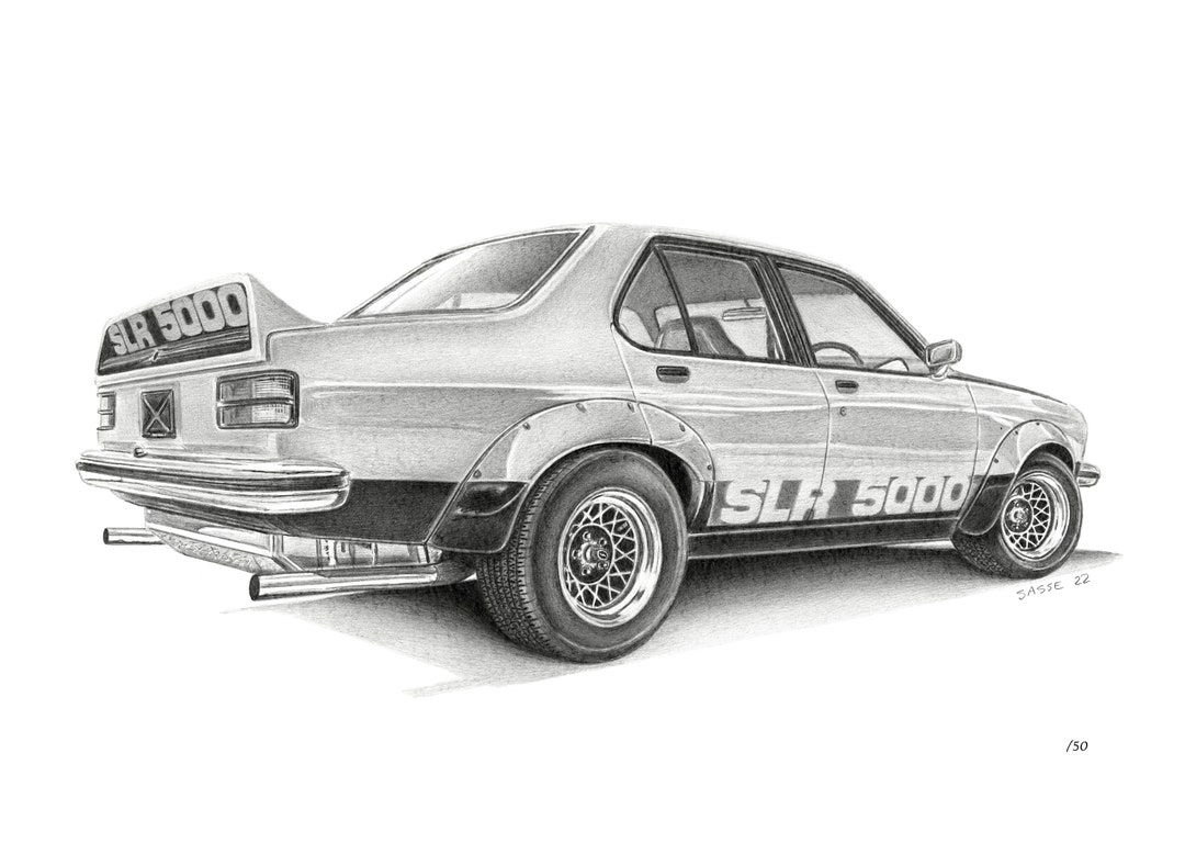 Holden Torana LX SLR5000 Print off Original Pencil Drawing Limited 50 ...