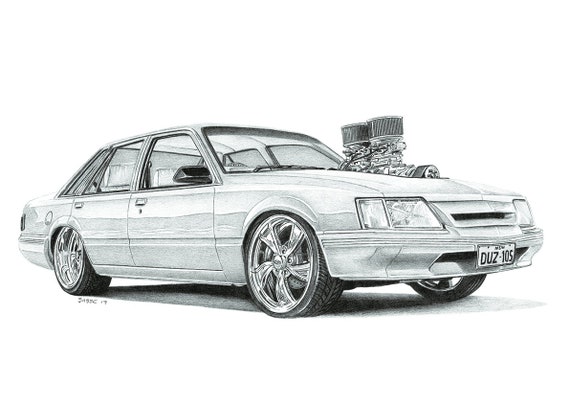 Holden VK Commodore DUZ10S Street Machine A3 Print off | Etsy
