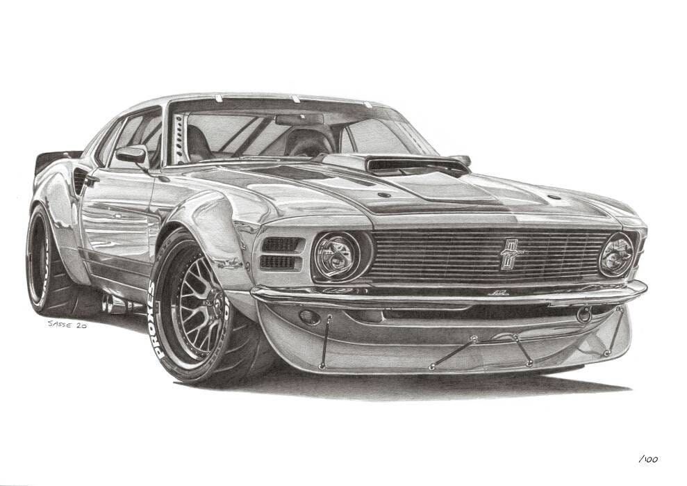 Cars Drawings Mustang