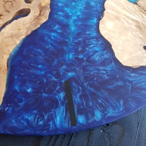 Custom Resin & Olive Wood Wall Clock: Live Edge Rustic Home Decor - Etsy