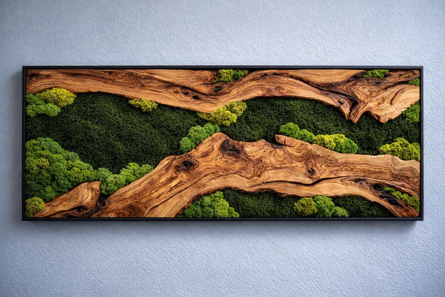Custom Moss Wall Art: Preserved Moss & Wood Decor - Etsy