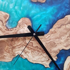 Custom Resin & Olive Wood Wall Clock: Live Edge Rustic Home Decor - Etsy