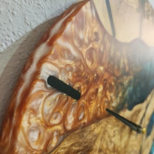 Custom Olive Wood & Resin Wall Clock: Live Edge Rustic Home Decor - Etsy
