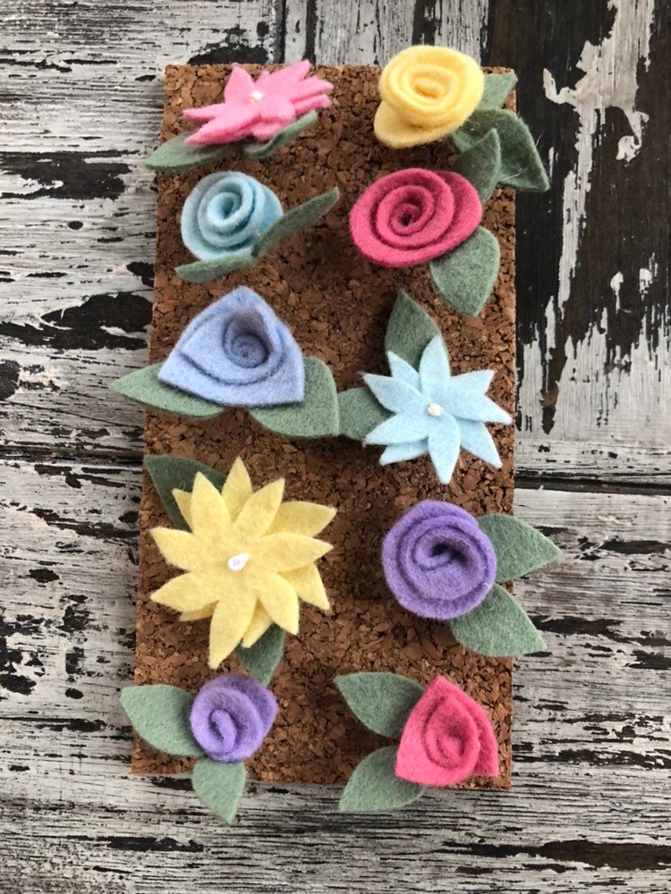 Felt Flower Push-Pins | Etsy