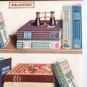 Vintage Style French Library Poster Ready-to-hang - Etsy