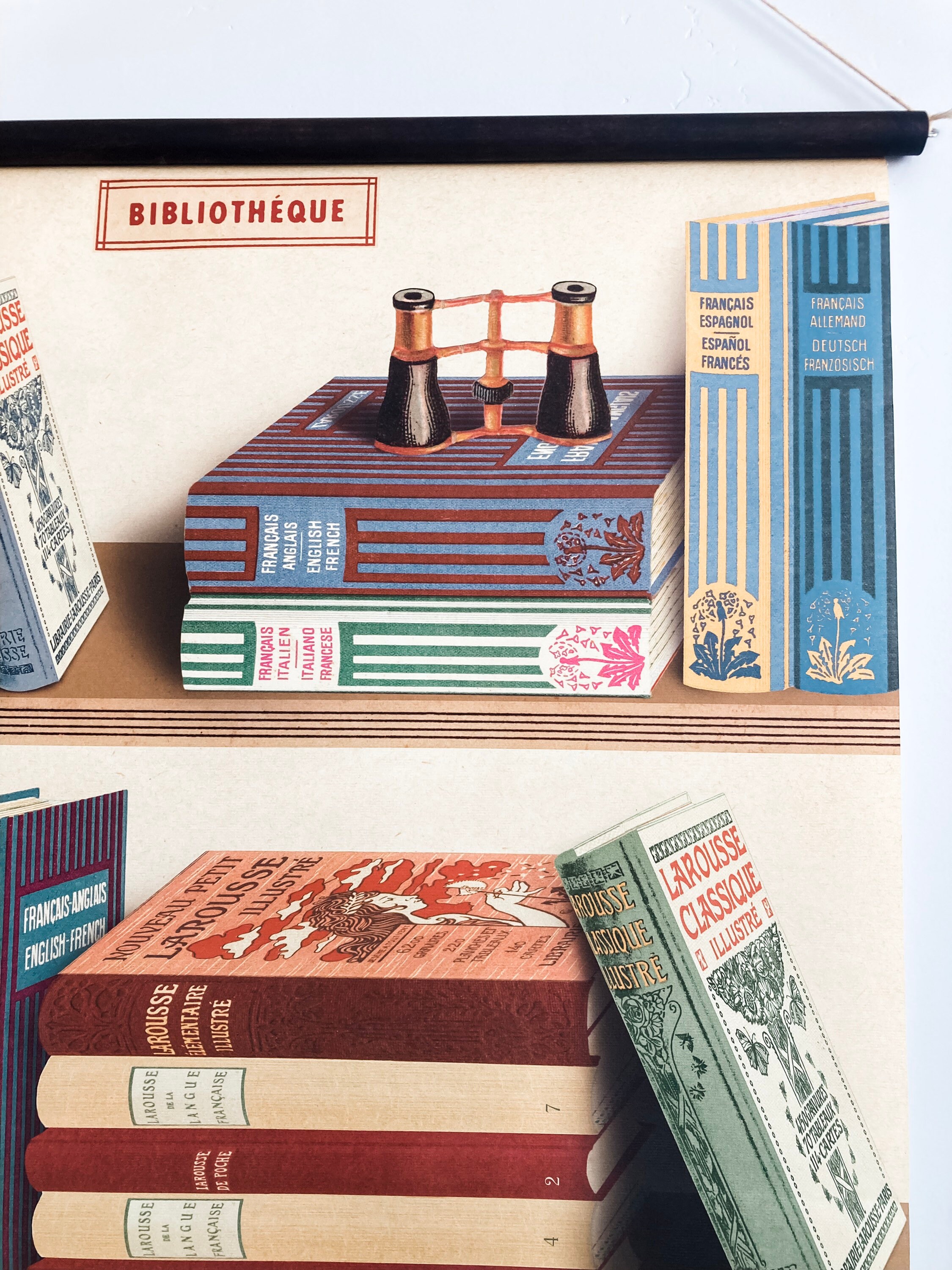 Vintage Style French Library Poster Ready-to-hang - Etsy