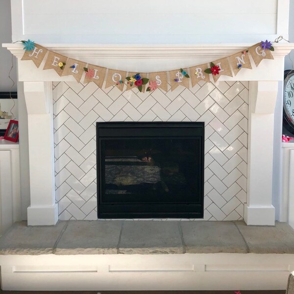 Spring Burlap Banner - Etsy