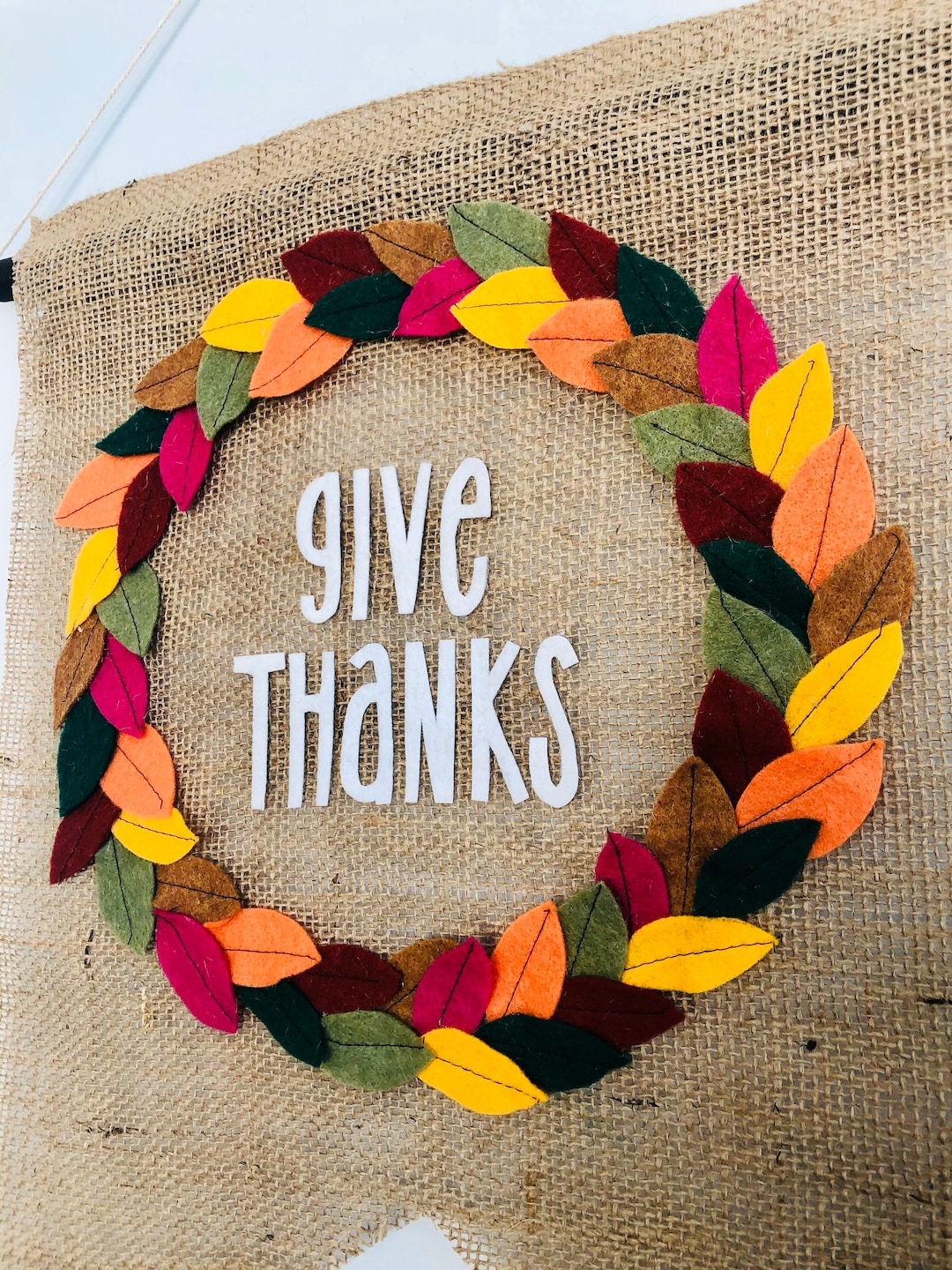Thanksgiving 'give Thanks' Door/wall Hanger - Etsy
