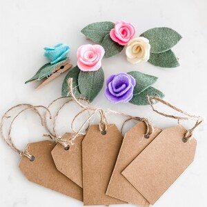 Felt Flower Gift Toppers With Tagsset of 5 - Etsy