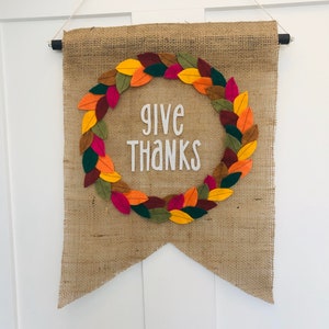 Thanksgiving 'give Thanks' Door/wall Hanger - Etsy