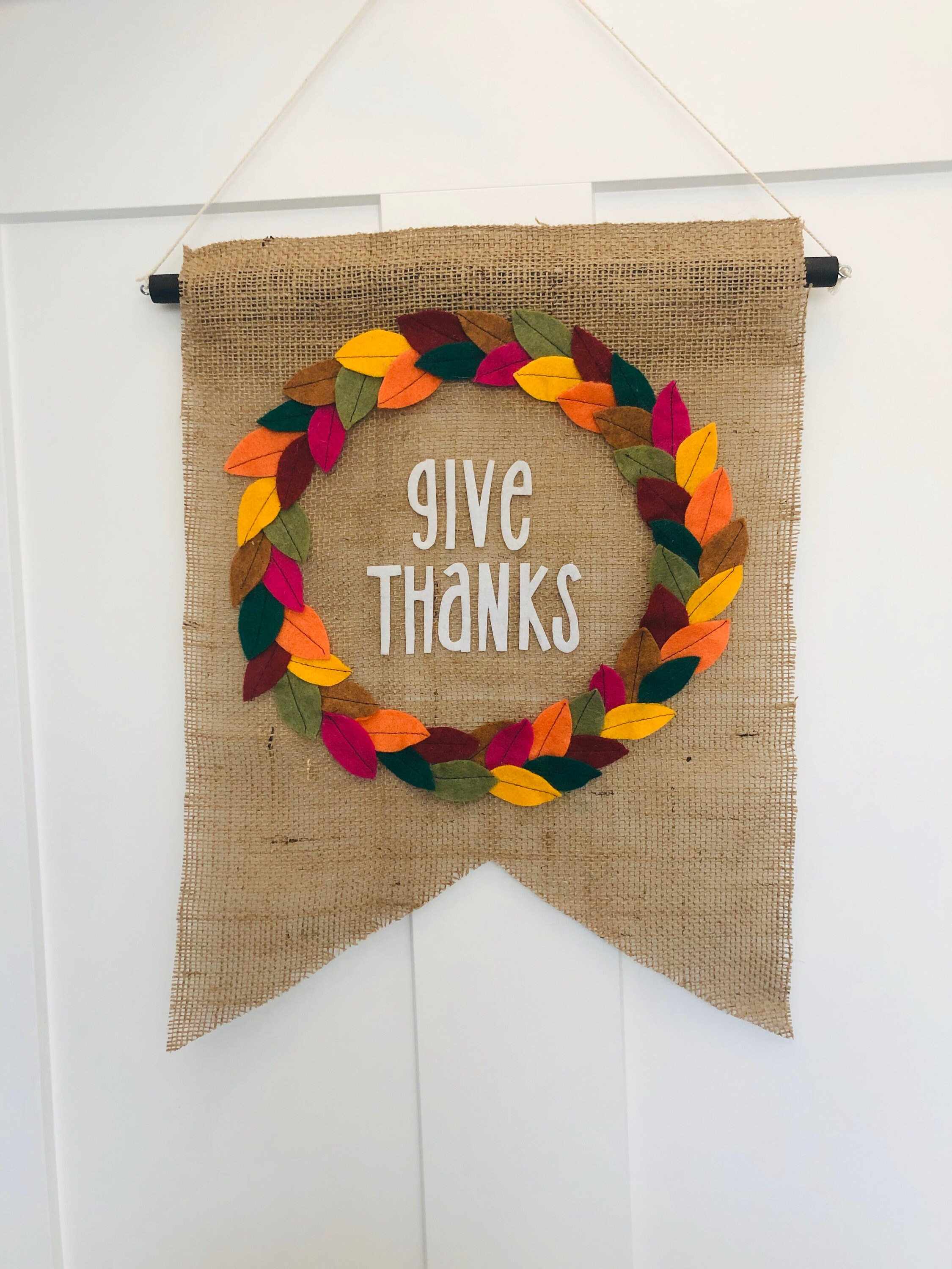 Thanksgiving 'Give Thanks' Door/Wall Hanger | Etsy