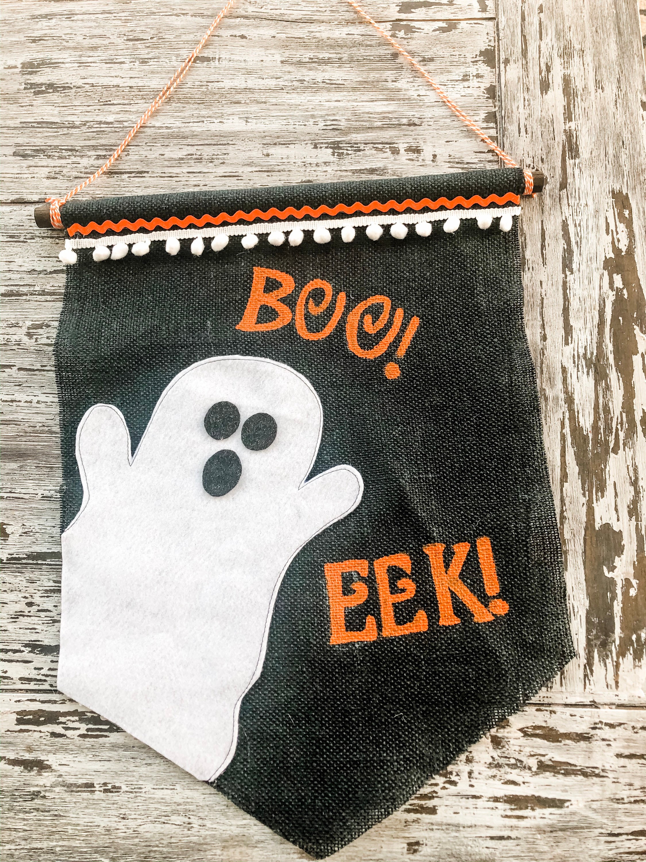Boo Eek Halloween Ghost Door and Wall Banner With Ric Rac - Etsy