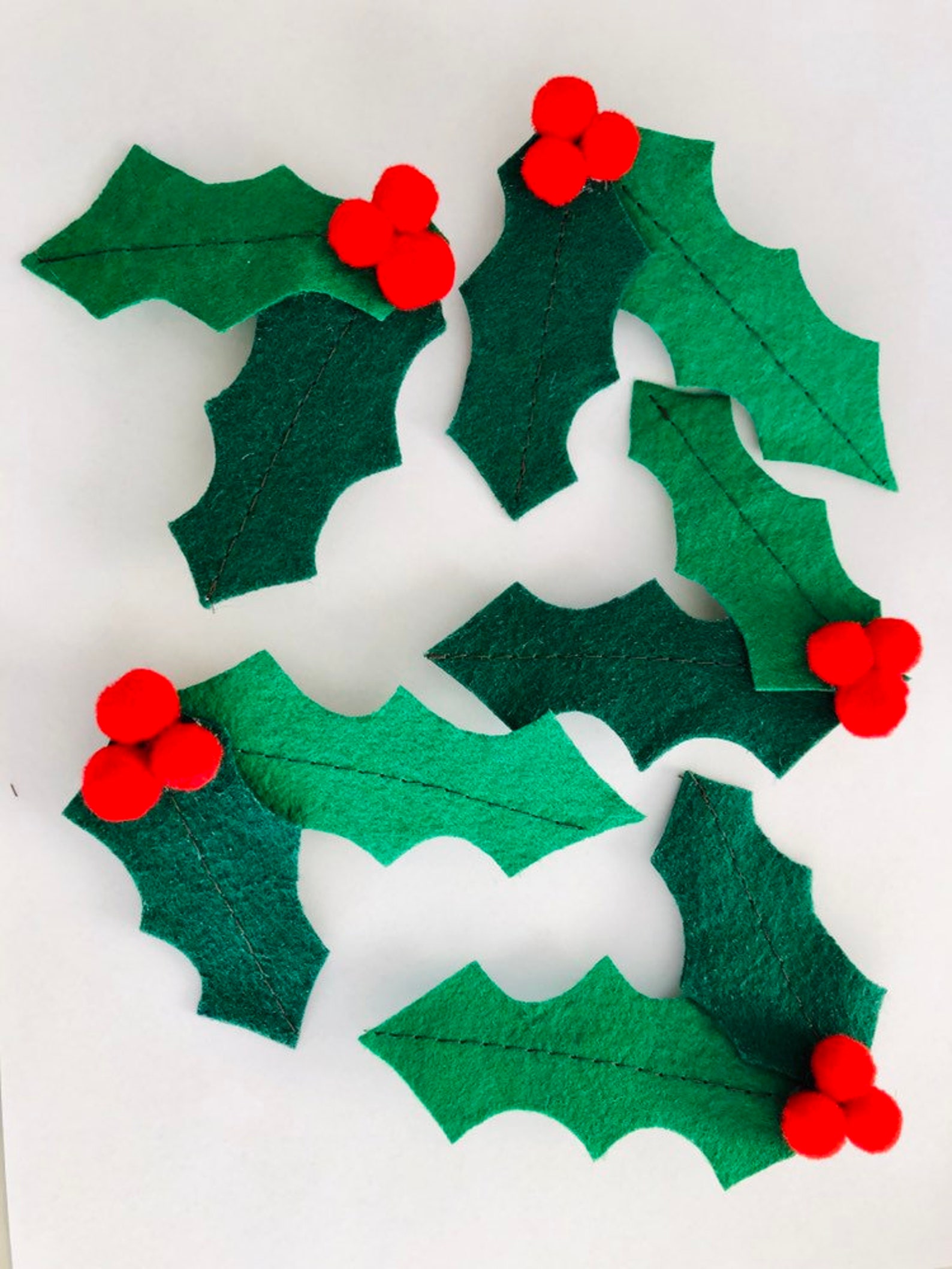 Christmas Holly Gift Toppers Set of 5 - Etsy