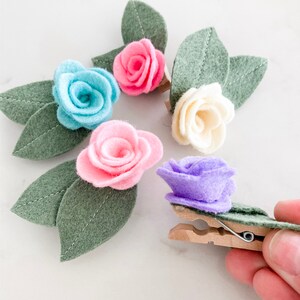 Felt Flower Gift Toppers With Tagsset of 5 - Etsy