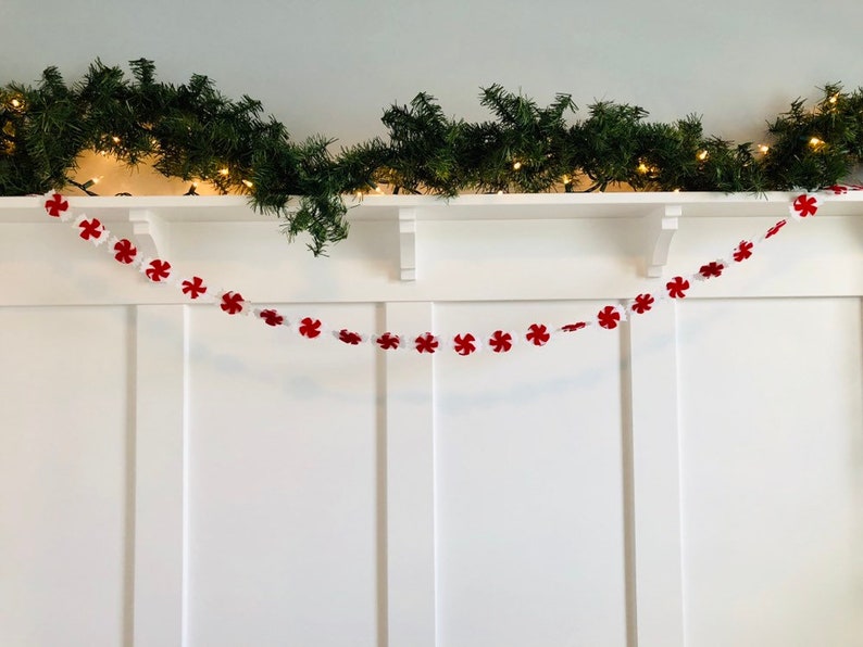 Peppermint Candy Garland | Etsy
