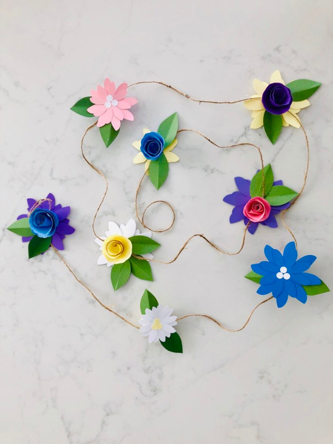 Paper Flower Garland - Etsy