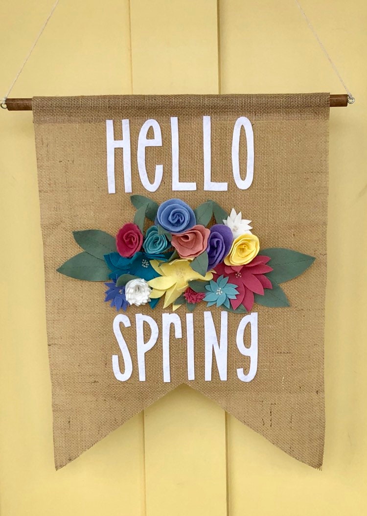 Hello Spring Door Hanger - Etsy