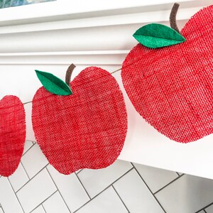 Back-to-school Burlap Apple Banner - Etsy