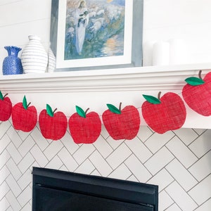 Back-to-school Burlap Apple Banner - Etsy
