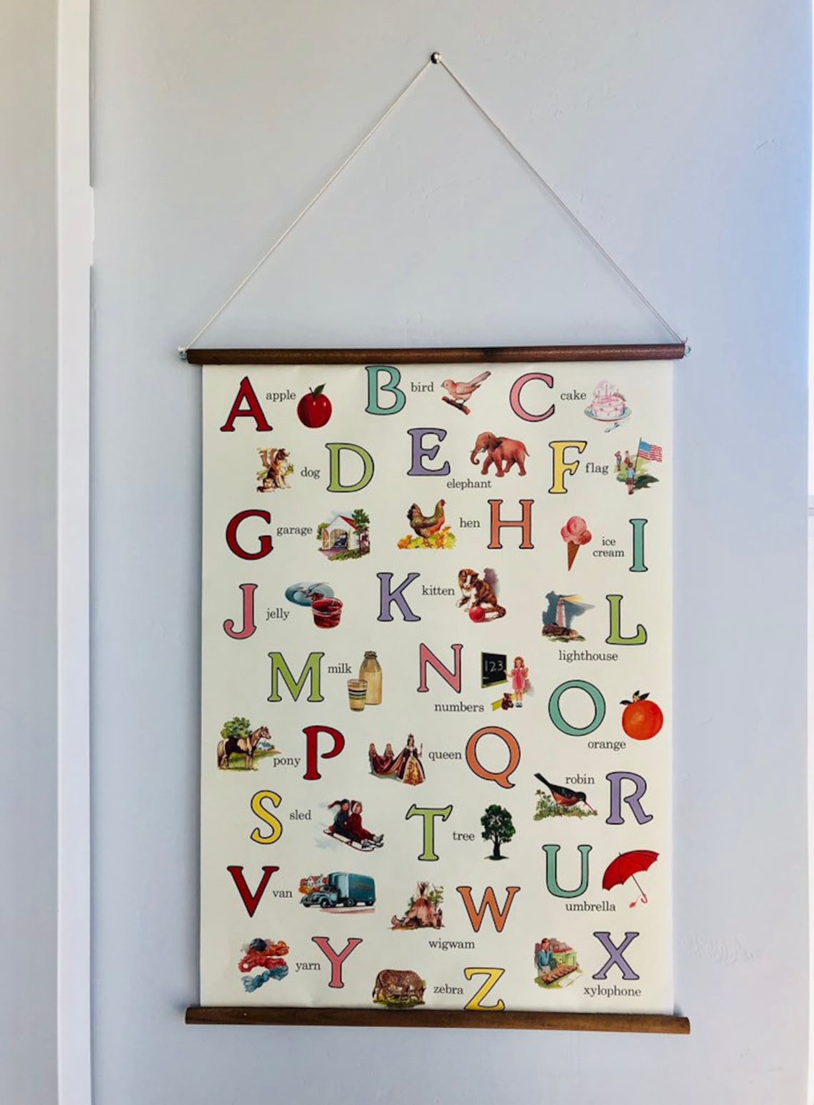 Vintage Style Alphabet Poster Ready to Hang - Etsy