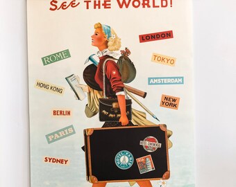 Vintage Style French Library Poster Ready-to-hang | Etsy