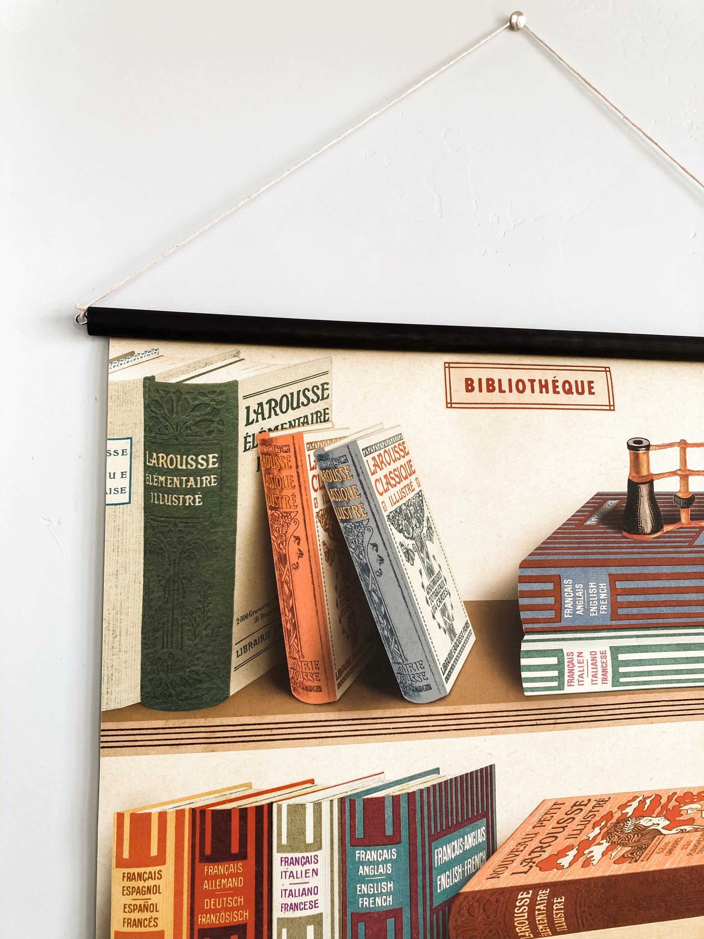 Vintage Style French Library Poster Ready-to-hang - Etsy