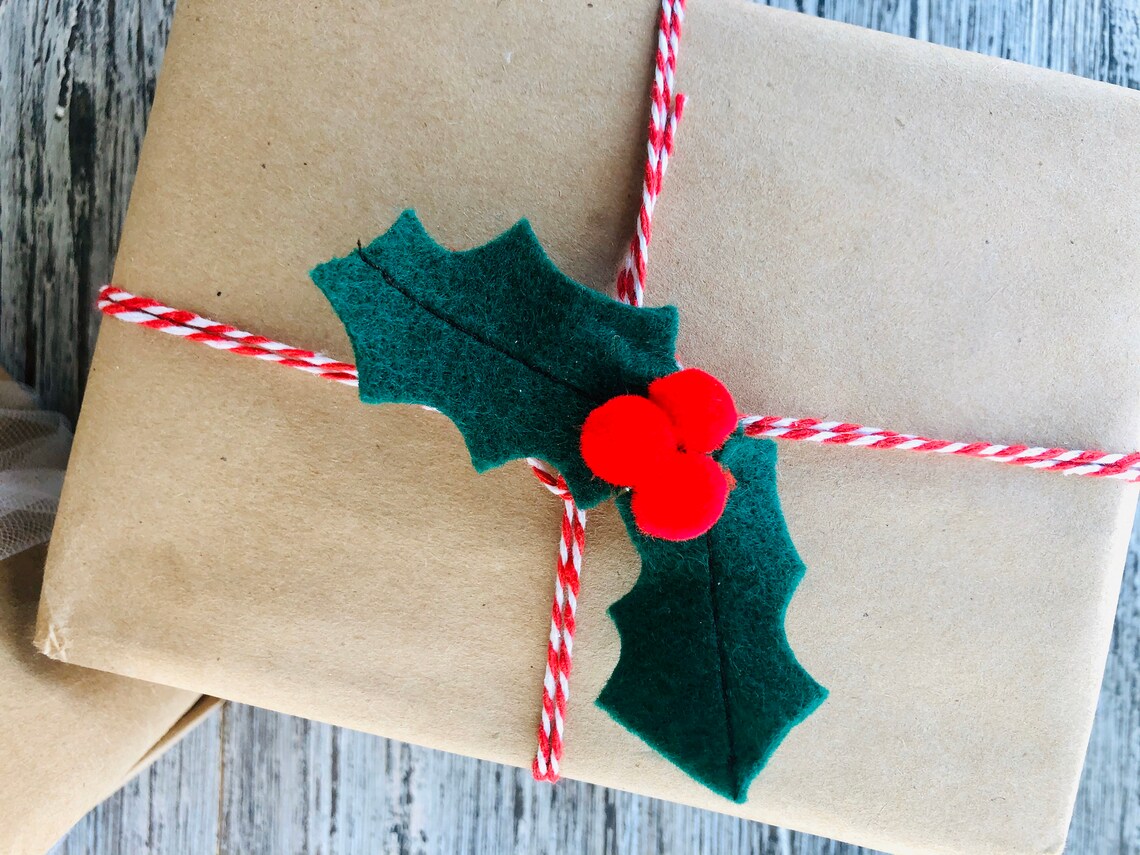 Christmas Holly Gift Toppers With Gift Tagsset of 6 | Etsy