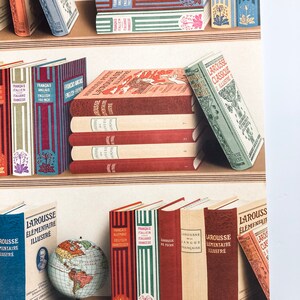 Vintage Style French Library Poster Ready-to-hang - Etsy
