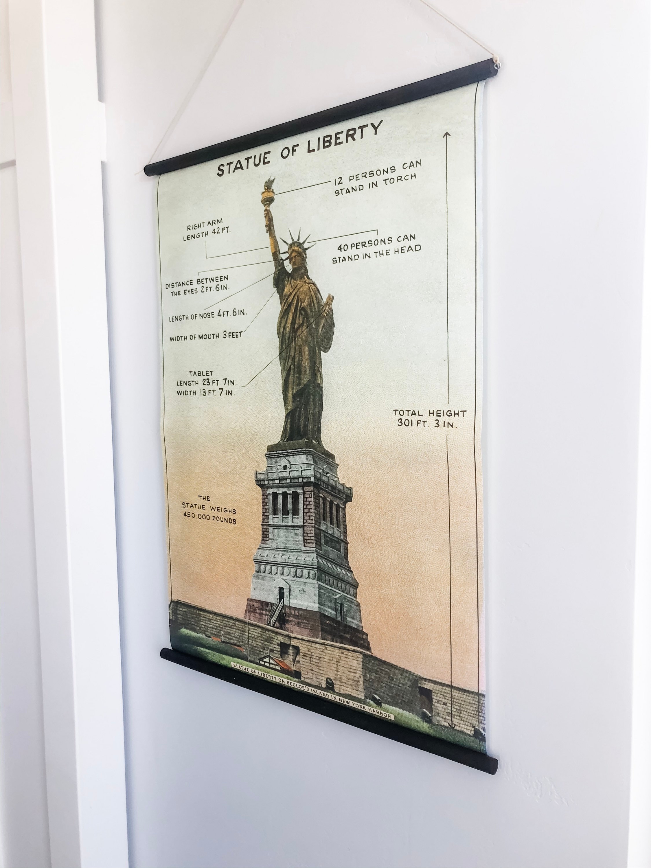 Vintage Style Statue of Liberty Poster Ready to Hang | Etsy