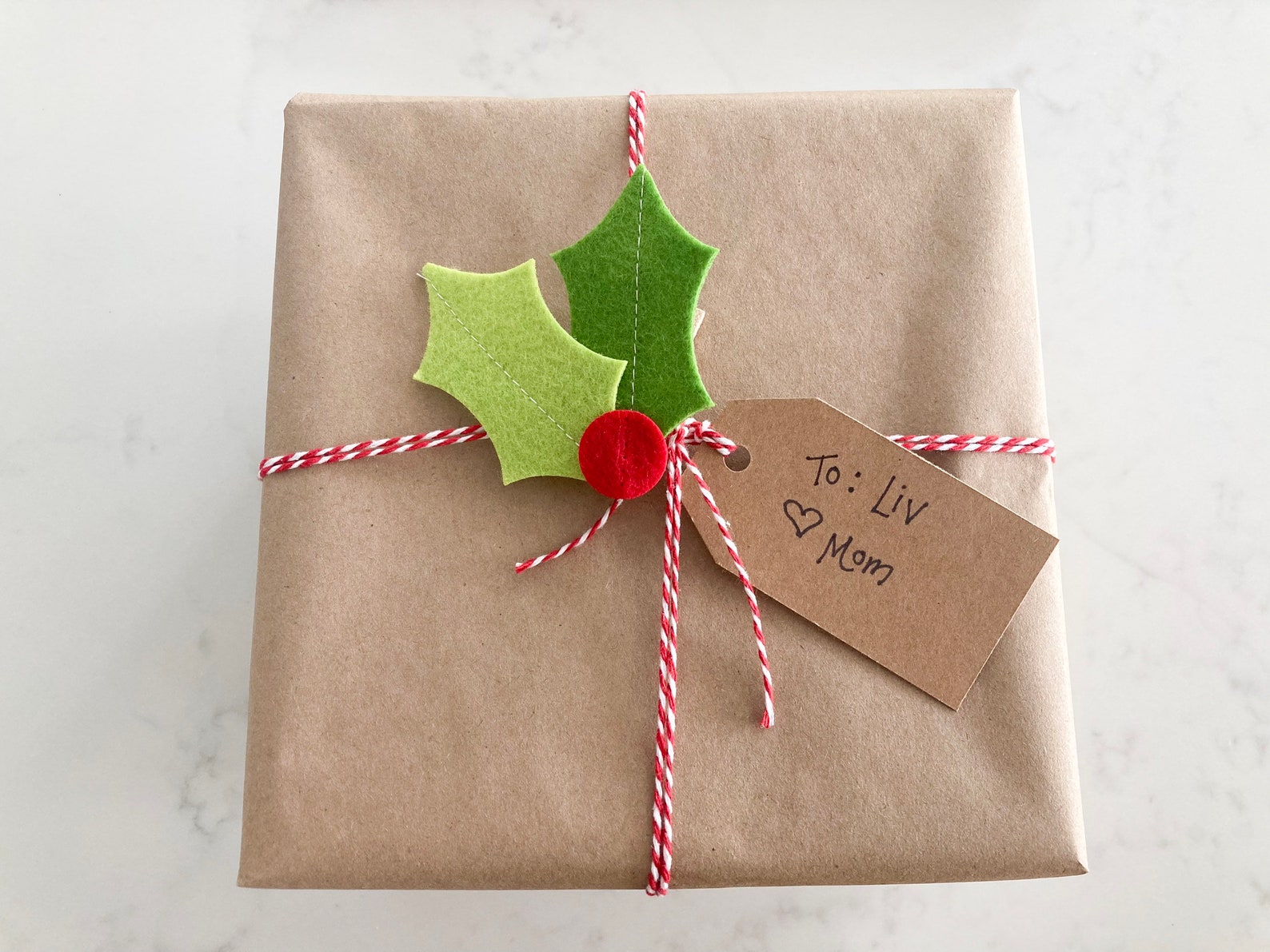 Holly Gift Toppers and Gift Tags in Bright Greensset of Six - Etsy