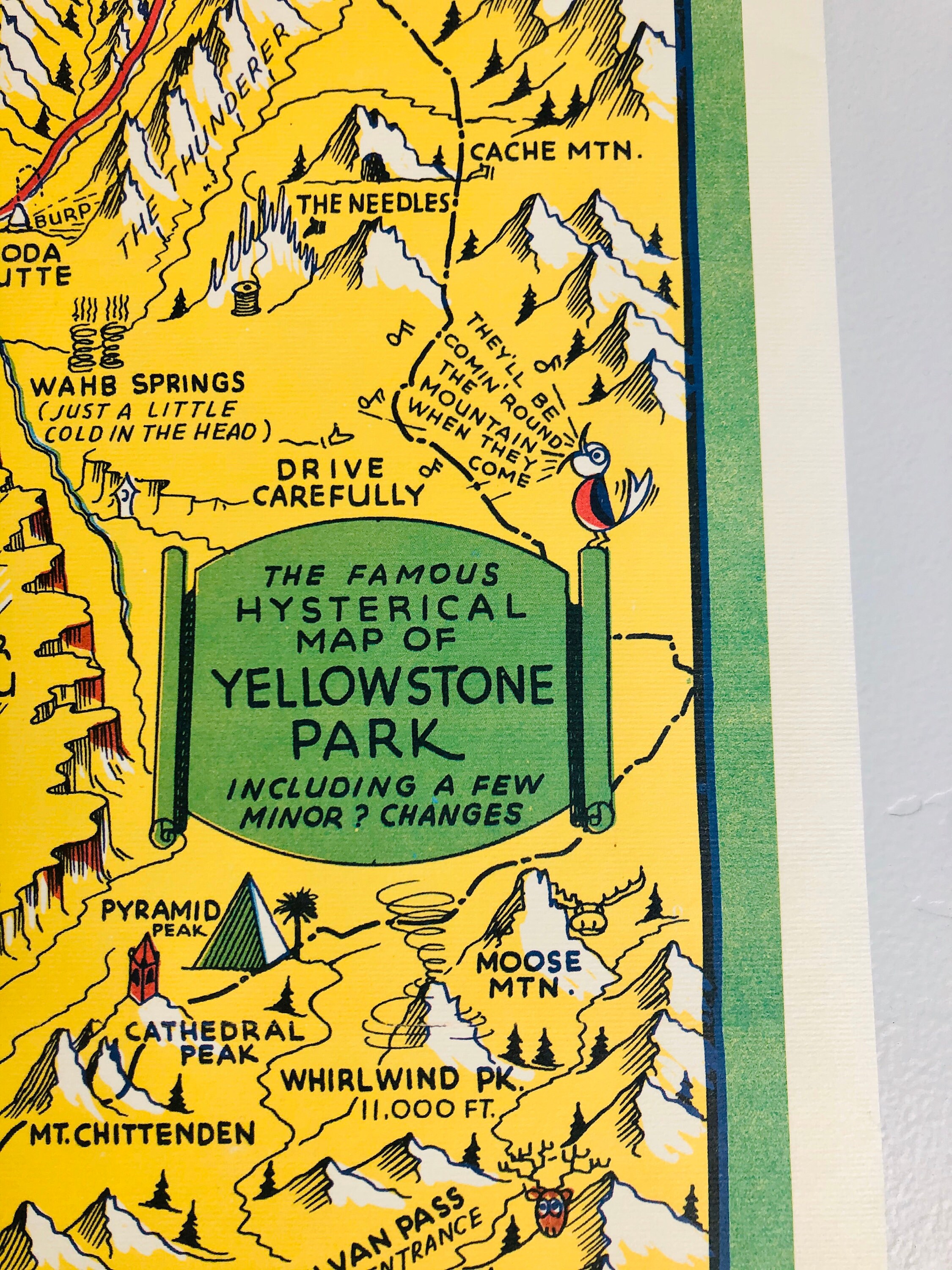 Vintage Style Yellowstone National Park Poster Ready-to-Hang | Etsy