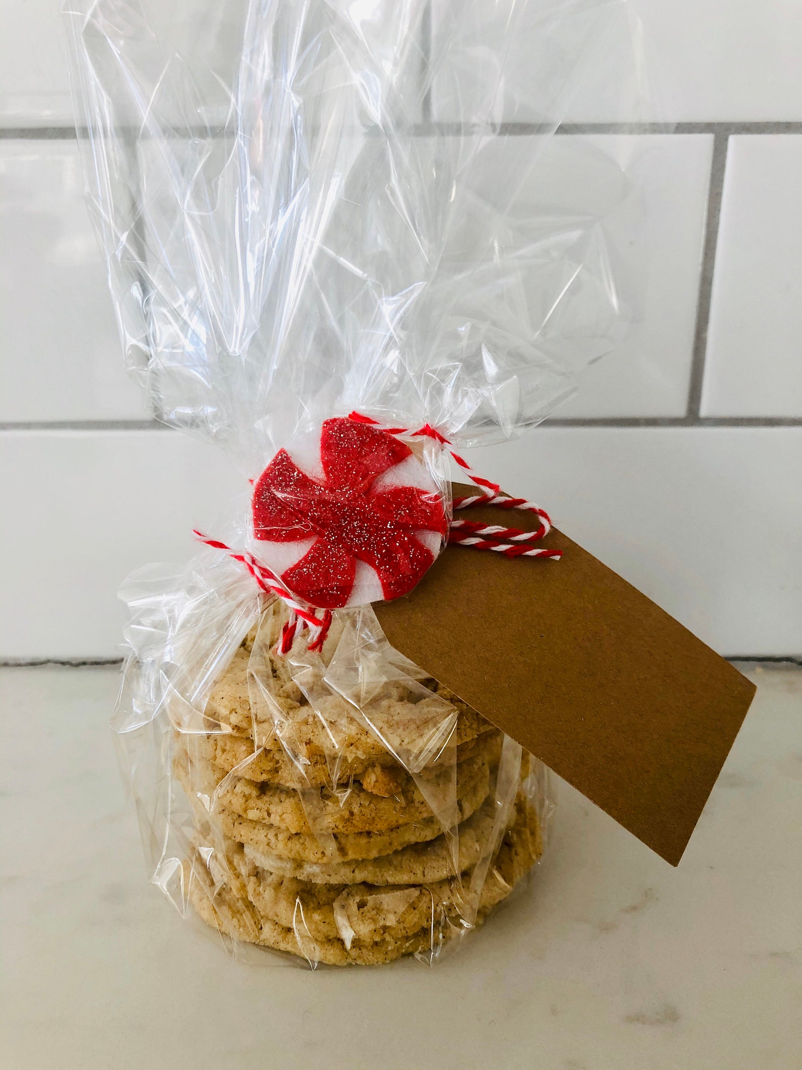 Christmas Peppermint Candy Mini Gift Toppersset of 6 With 6 - Etsy