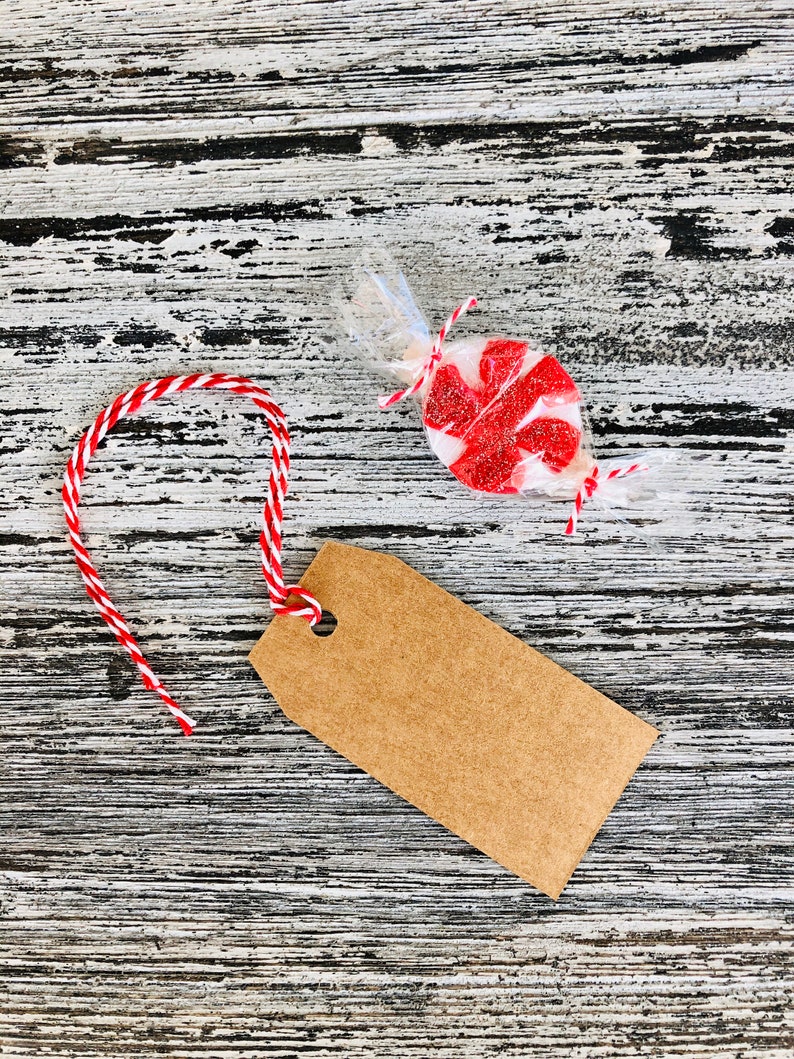 Christmas Peppermint Candy Mini Gift Toppersset of 6 With 6 - Etsy