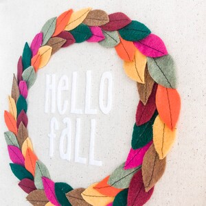 Hello Fall Felt Fall Leaves Canvas Banner and Door Hanger - Etsy