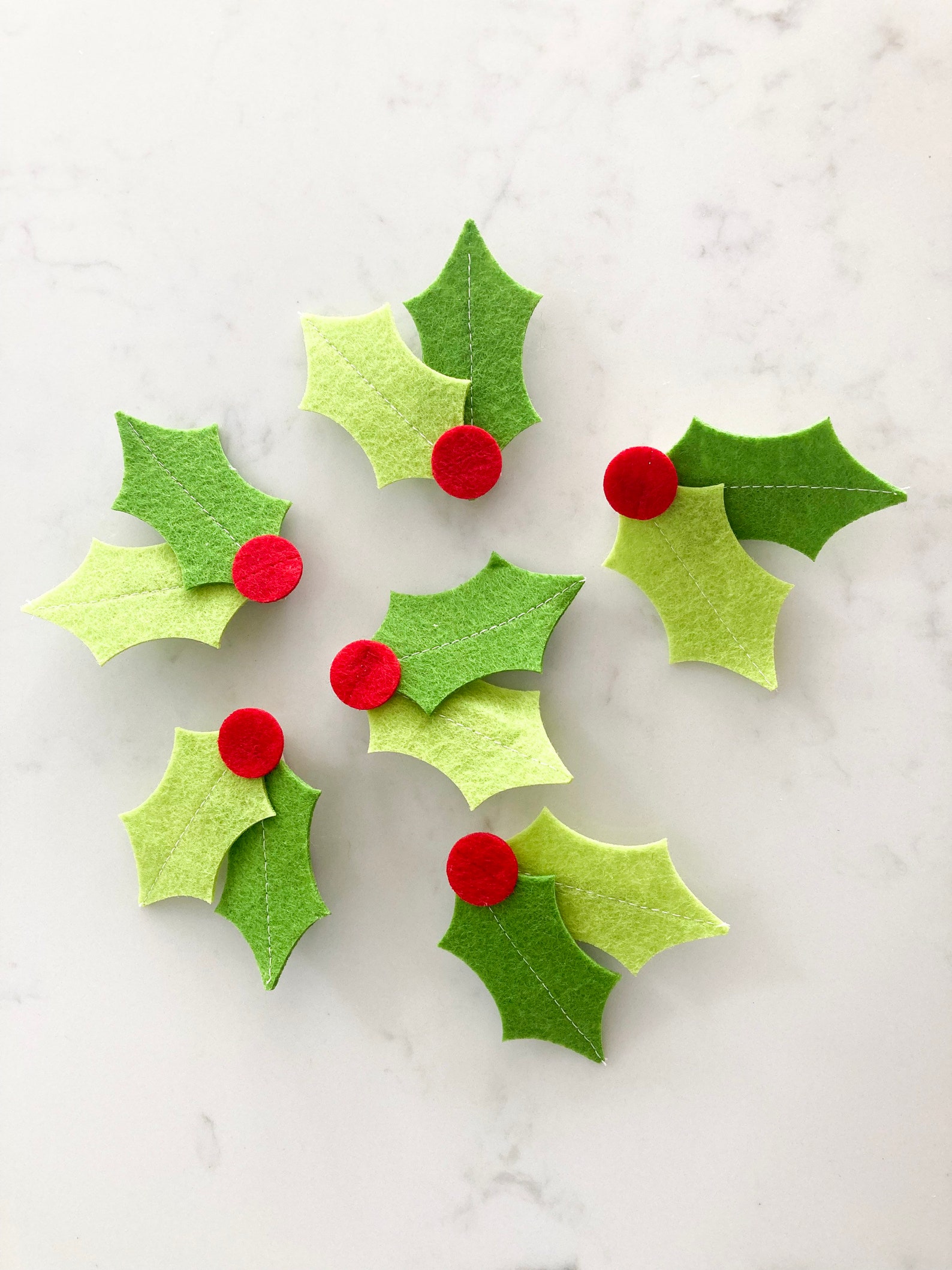 Holly Gift Toppers and Gift Tags in Bright Greensset of Six - Etsy