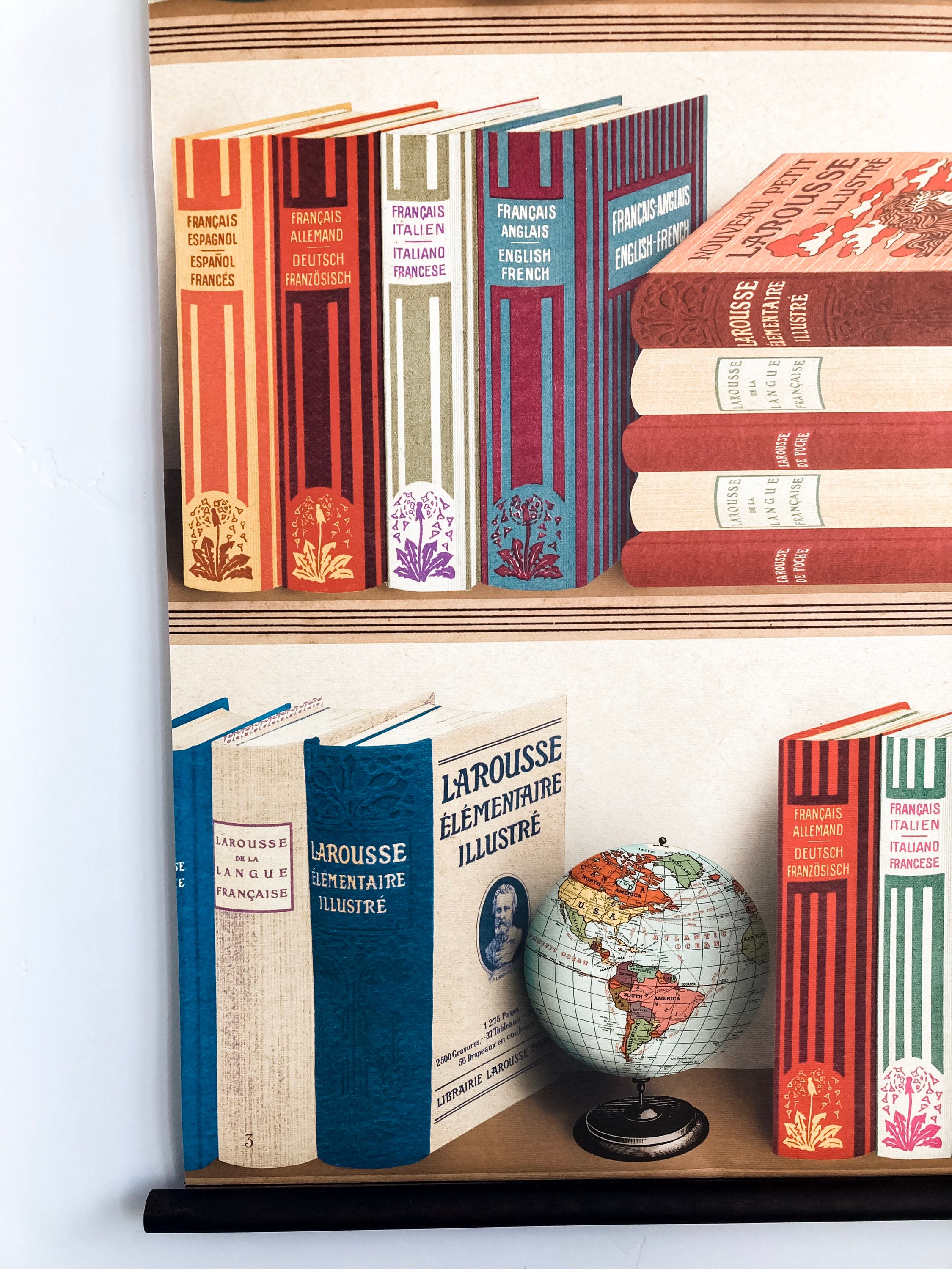 Vintage Style French Library Poster Ready-to-hang - Etsy