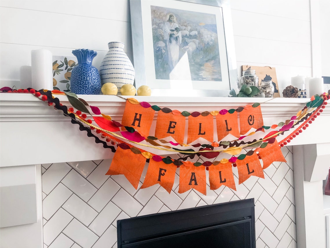Mini Felt Fall Leaves Garland | Etsy