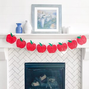 Back-to-school Burlap Apple Banner - Etsy
