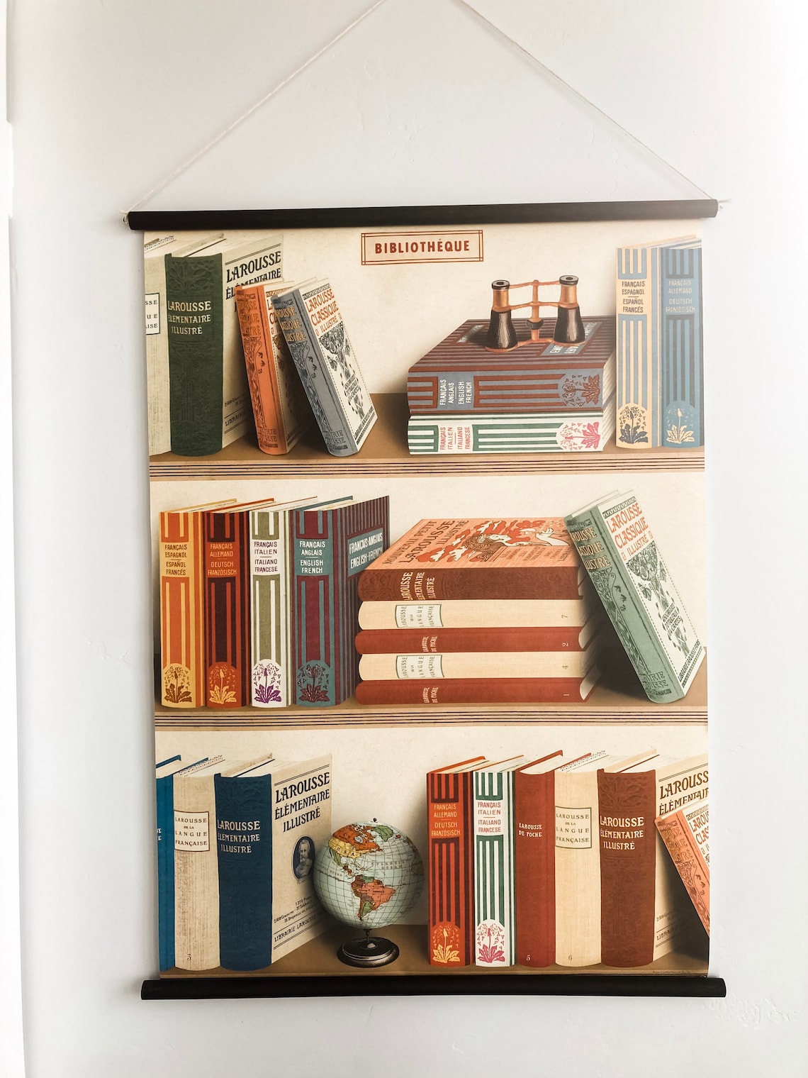 Vintage Style French Library Poster Ready-to-hang | Etsy