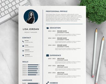 Modern Resume Template for Word 1 2 and 3 Page Resume - Etsy