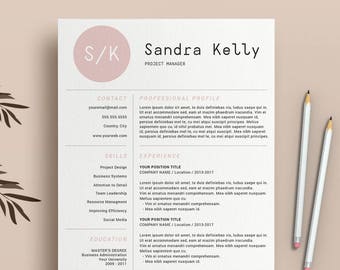 Modern Resume Template for Word 1-3 Page Resume Cover Page | Etsy