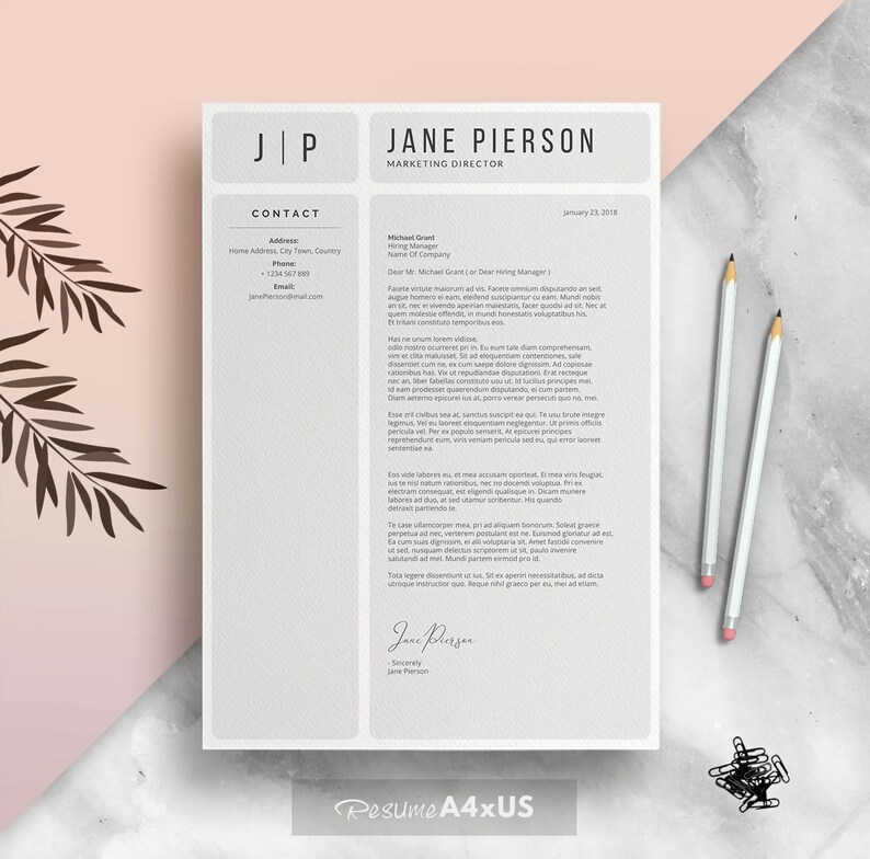 Modern Resume Template for Word 1 2 and 3 Page Resume - Etsy