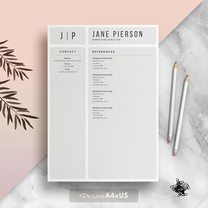 Modern Resume Template for Word 1 2 and 3 Page Resume - Etsy