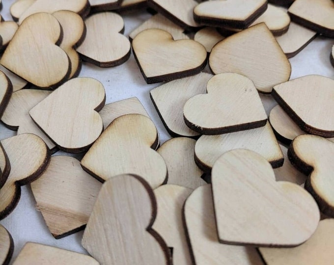 6 Wooden Hearts 3 Inch 3 Wide 1/4 Thick Wooden Hearts Unfinished Wood ...