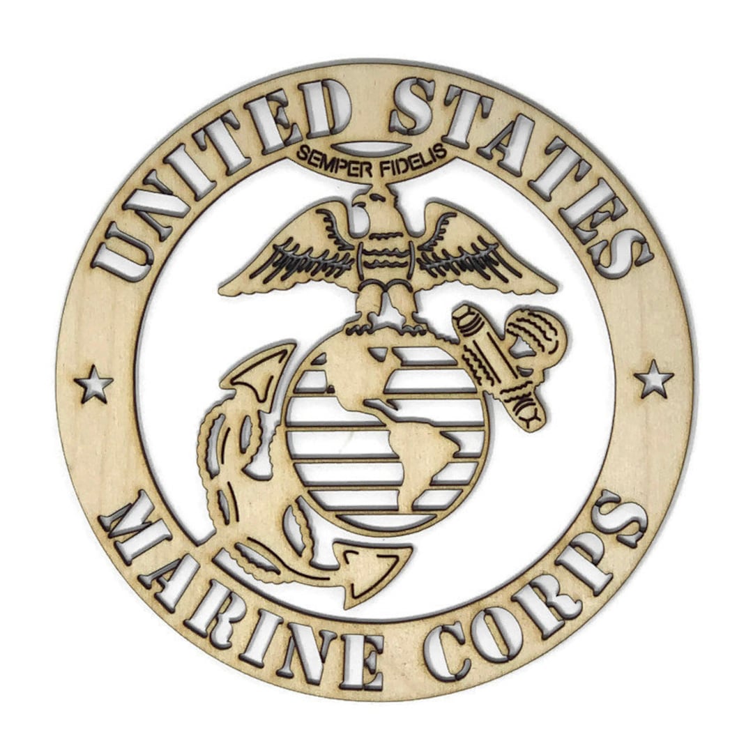 USMC United States Marine Corps Wall Art Laser Cut Sign Gift Idea Army ...