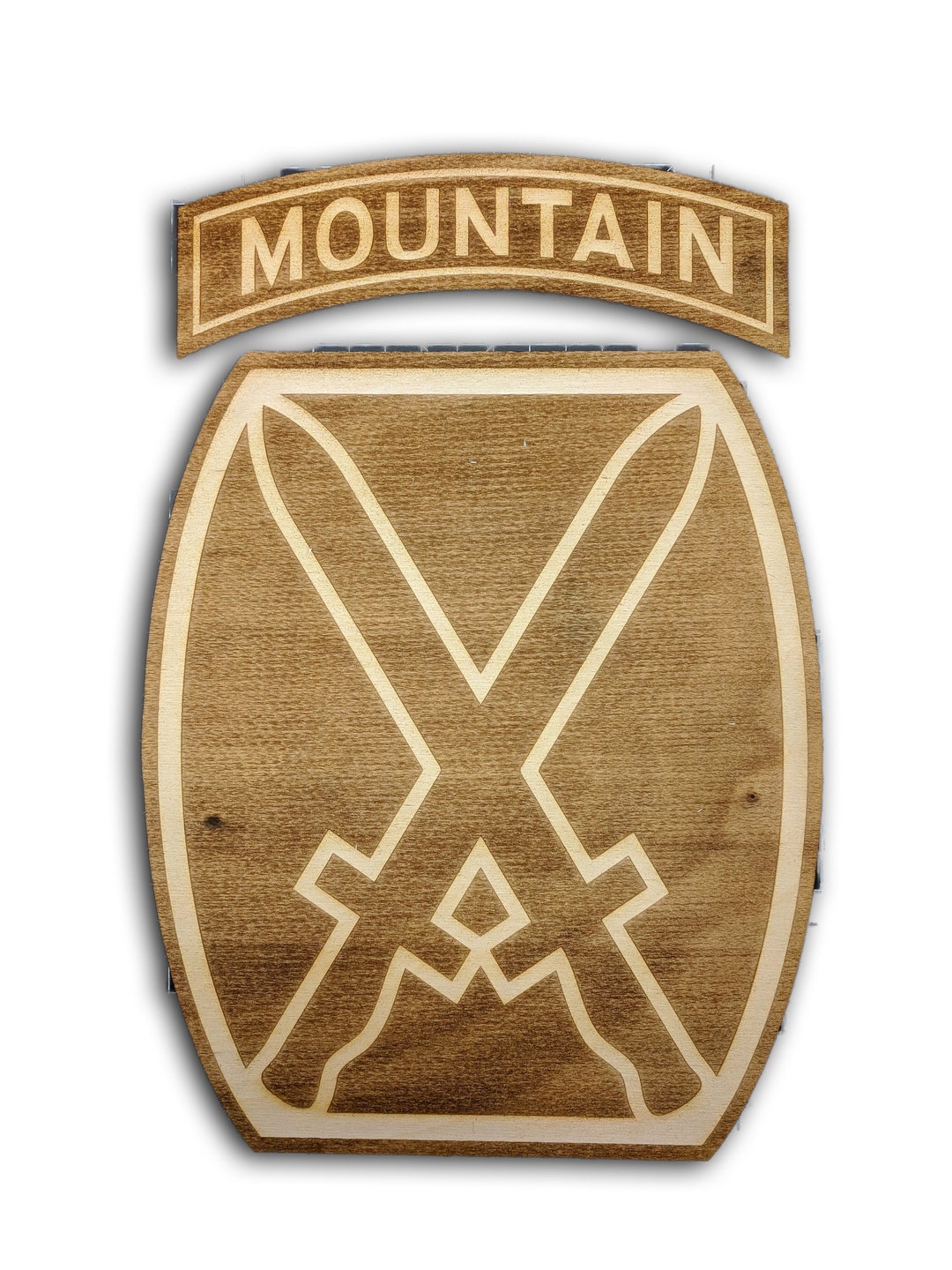 US Army Mountain Patch Laser Cut Baltic Birch Diy Craft Supplies Flag ...