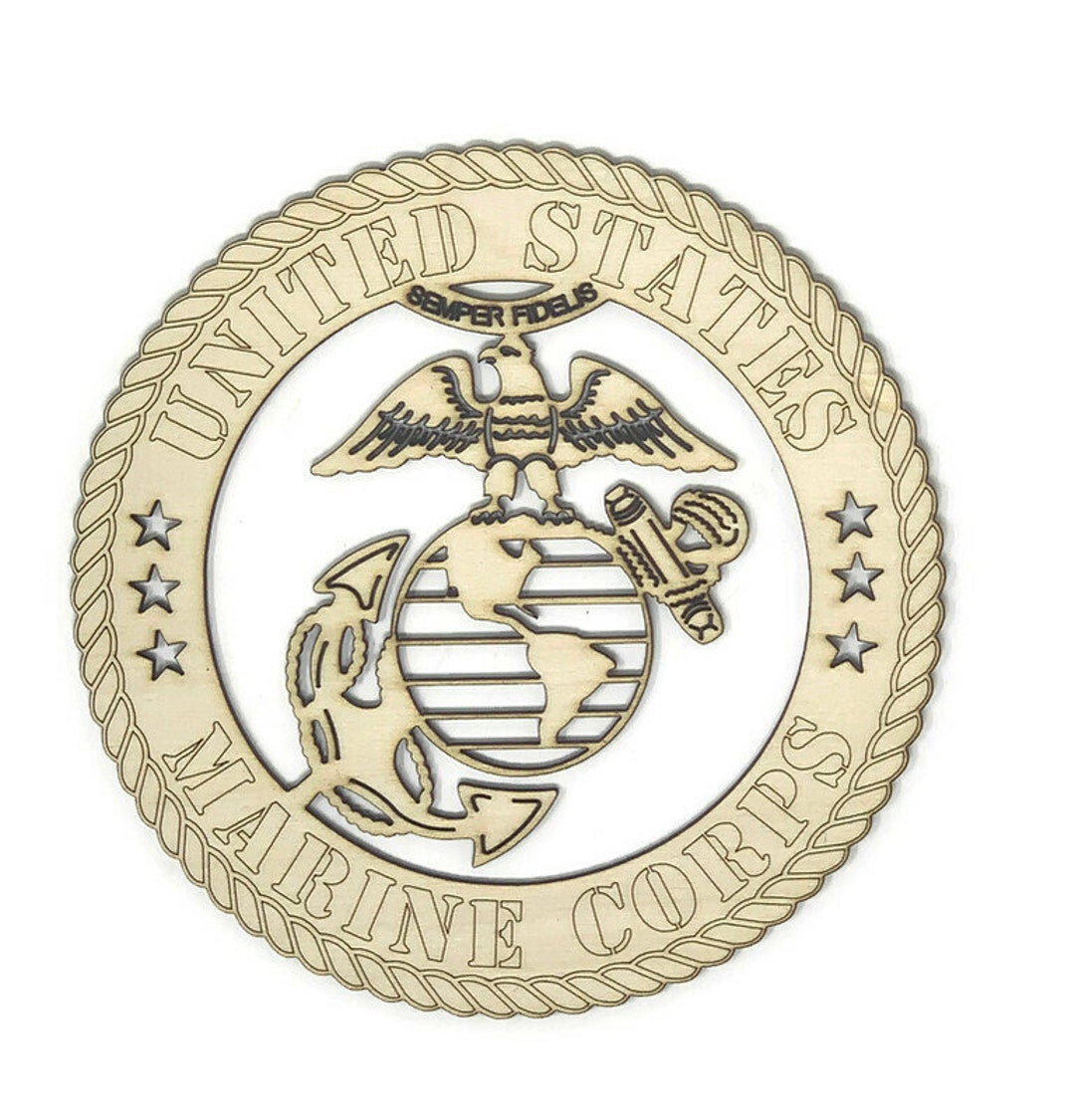USMC United States Marine Corps Wall Art Laser Cut Sign Gift Idea Army ...