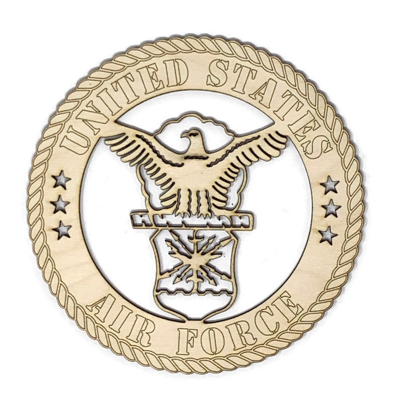 US Air Force Wall Art Laser Cut Sign Gift Idea Army Unfinished Wood ...